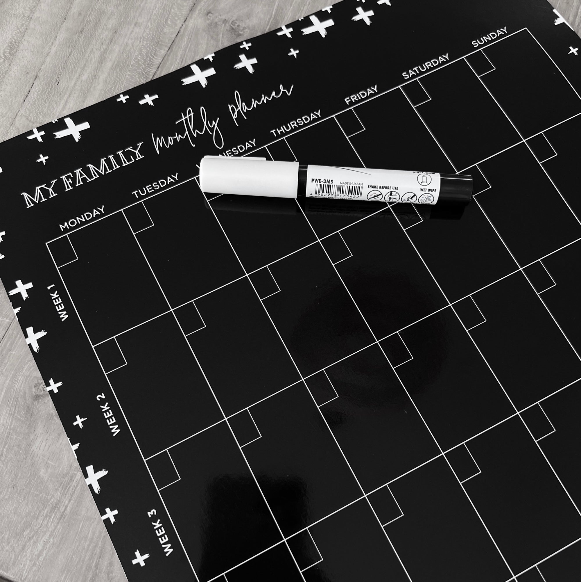 Magnetic Monthly Chalkboard Planner - Portrait – My Family Planner